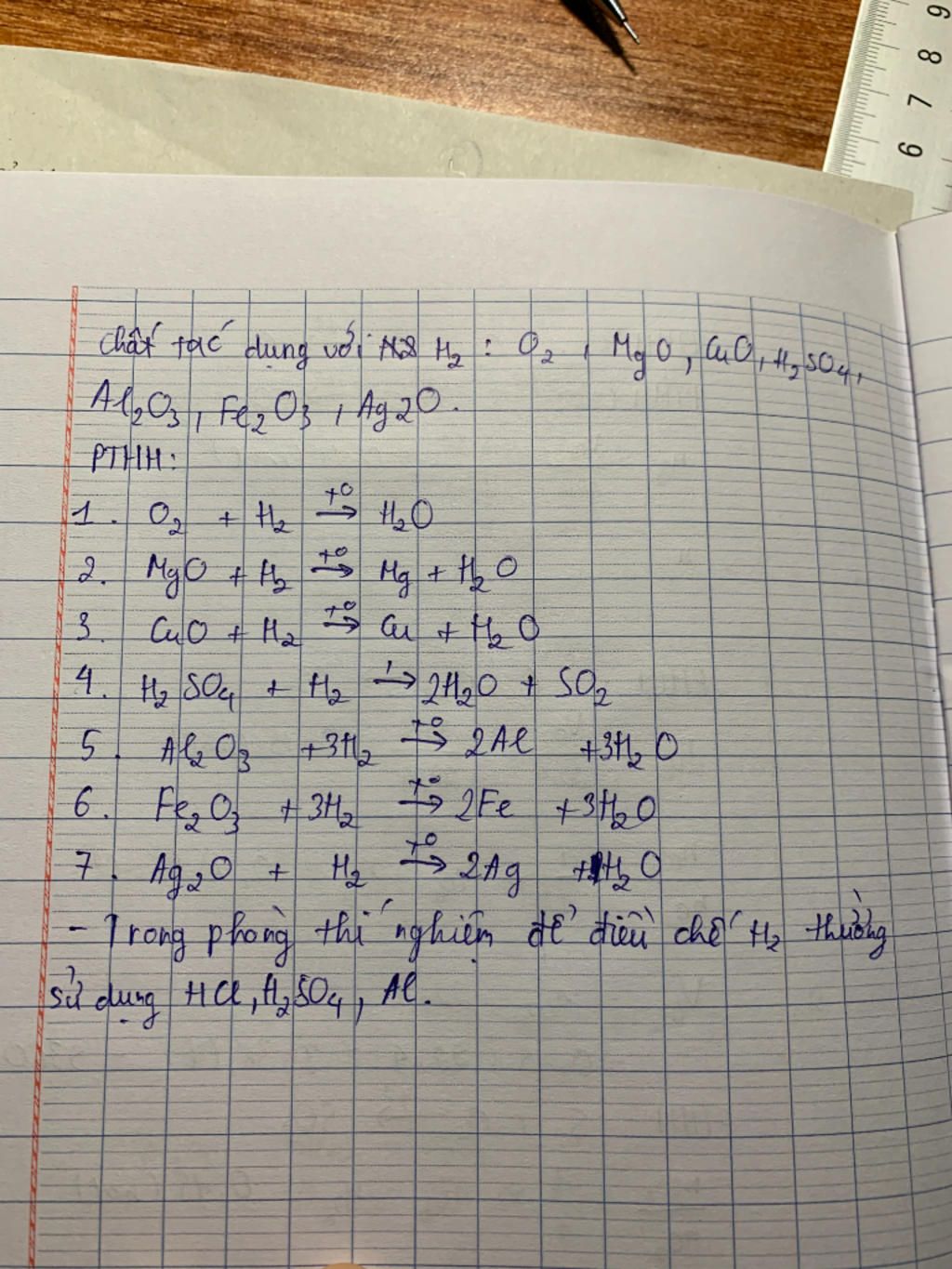 cho các chất sau:O2,Mg,MgO,Cu,CuO,H2SO4,Al2O3,Al,Fe2O3,Ag,Ag2O,HCl ...