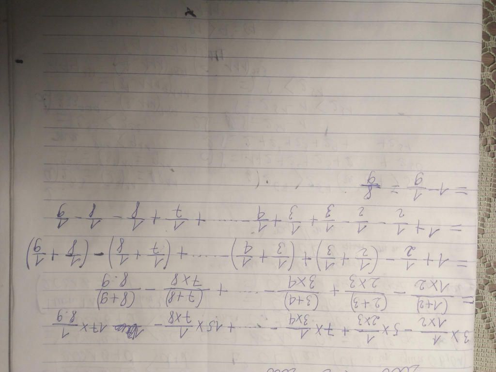 3x1/1x2-5x1/2x3+7x1/3x4-...+15x1/7x8-17x1/8x9 câu hỏi 2161230 ...