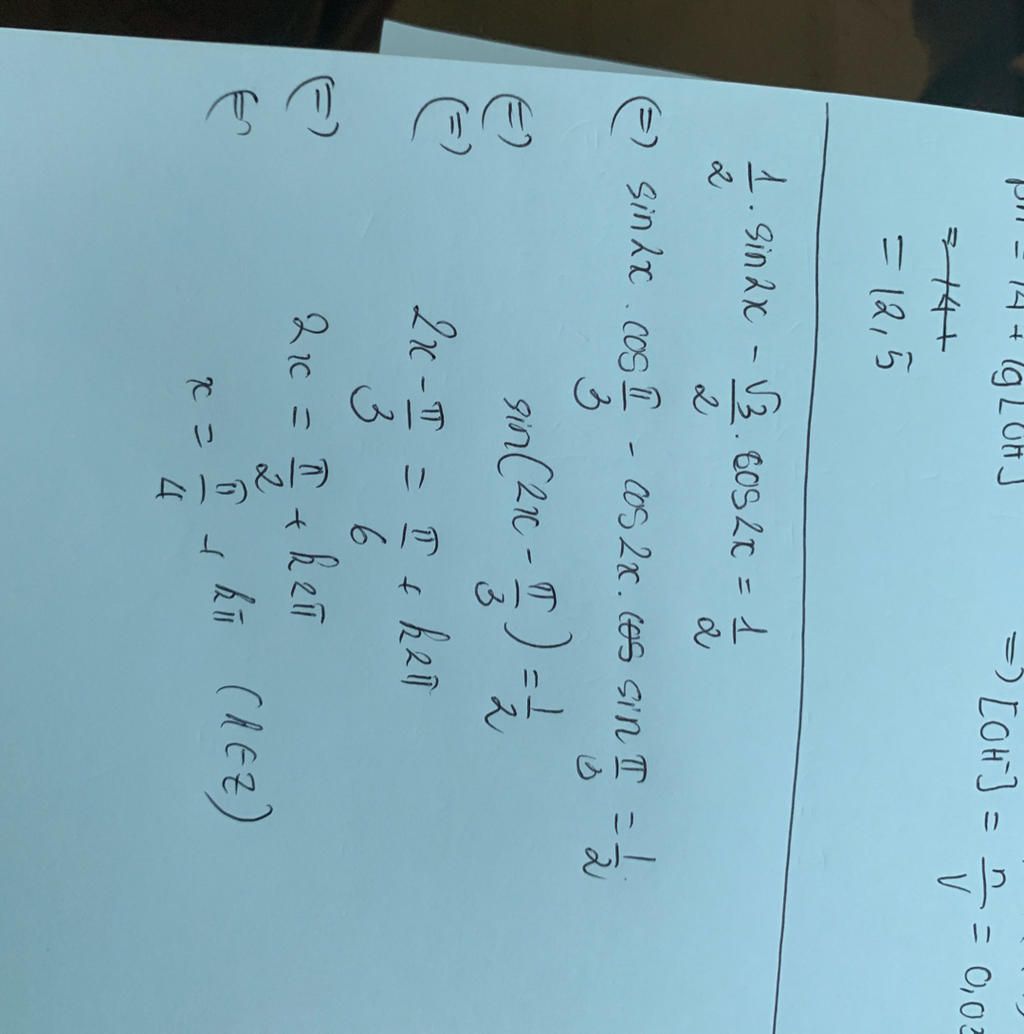 c) sin 2x-√3 cos2x = 1 câu hỏi 2645810 - hoidap247.com