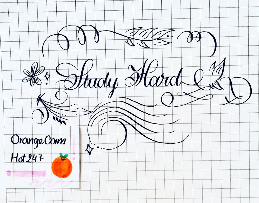 Calli/Mono/Hand: Study Hard NL: cùng cố gắng học tập trong năm học mới nào