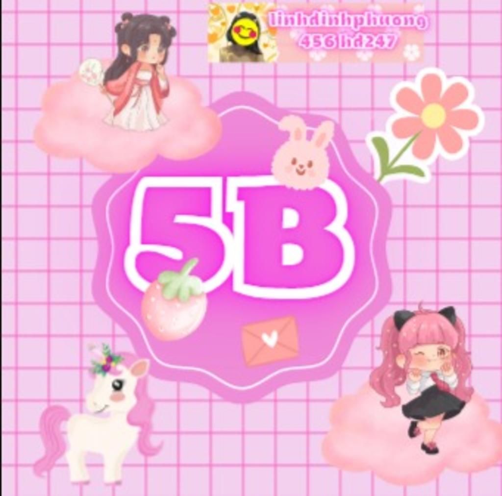 Thiết kế logo lớp 5B nha ko dùng mẫu sẵn của app ạ YC : Tâm màu hồng ...