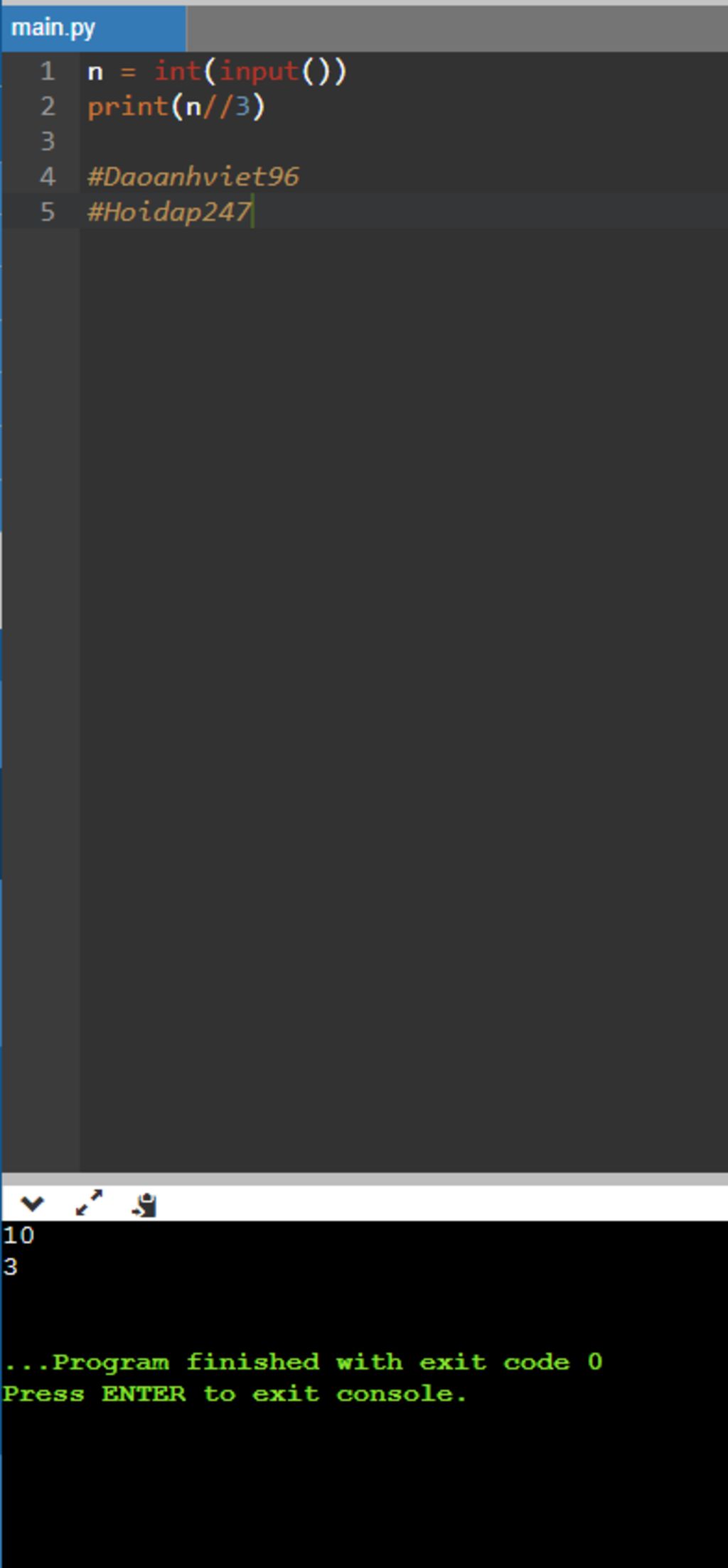 lập trình python Cho một số tự nhiên N. Hãy đếm xem từ 1 đến N có bao ...