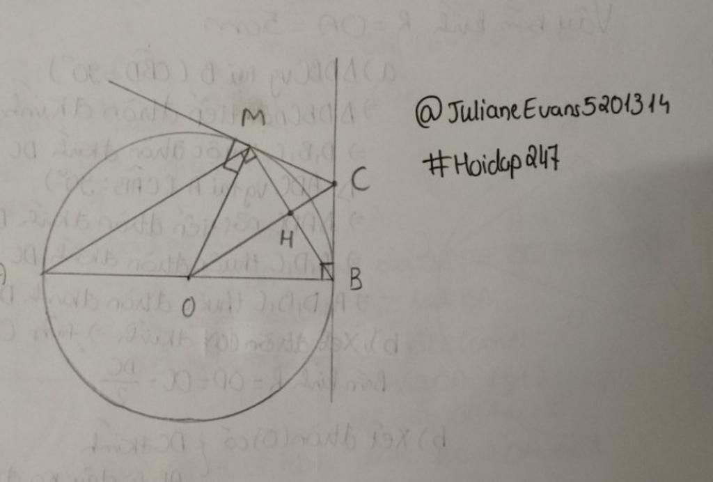 Cho đường tròn tâm O đường kính AB lấy điểm M thuộc ( O) sao cho BM