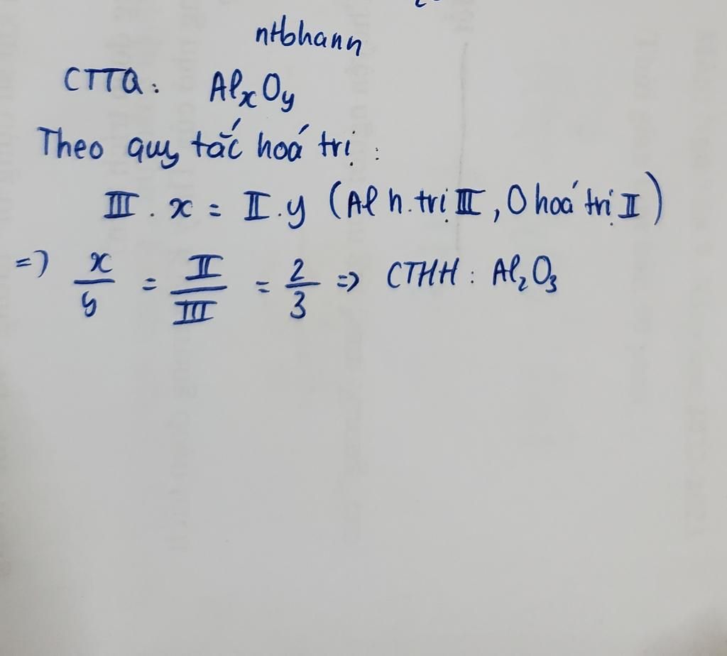 Lập nhanh CTHH của những hợp chất sau tao bởi: Al và O câu hỏi 5406058 ...