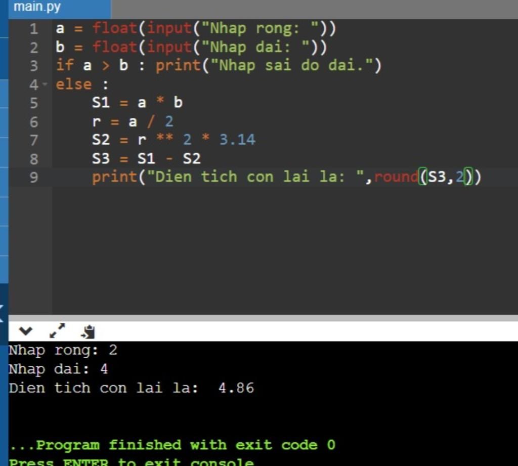 Một khu đất hình chữ nhật có cạnh là a và b. Người ta xây một khu vui ...