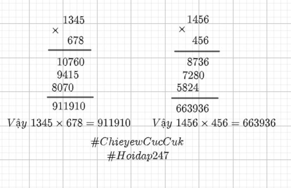1345 *678. 1456 *456 câu hỏi 5496181 - hoidap247.com