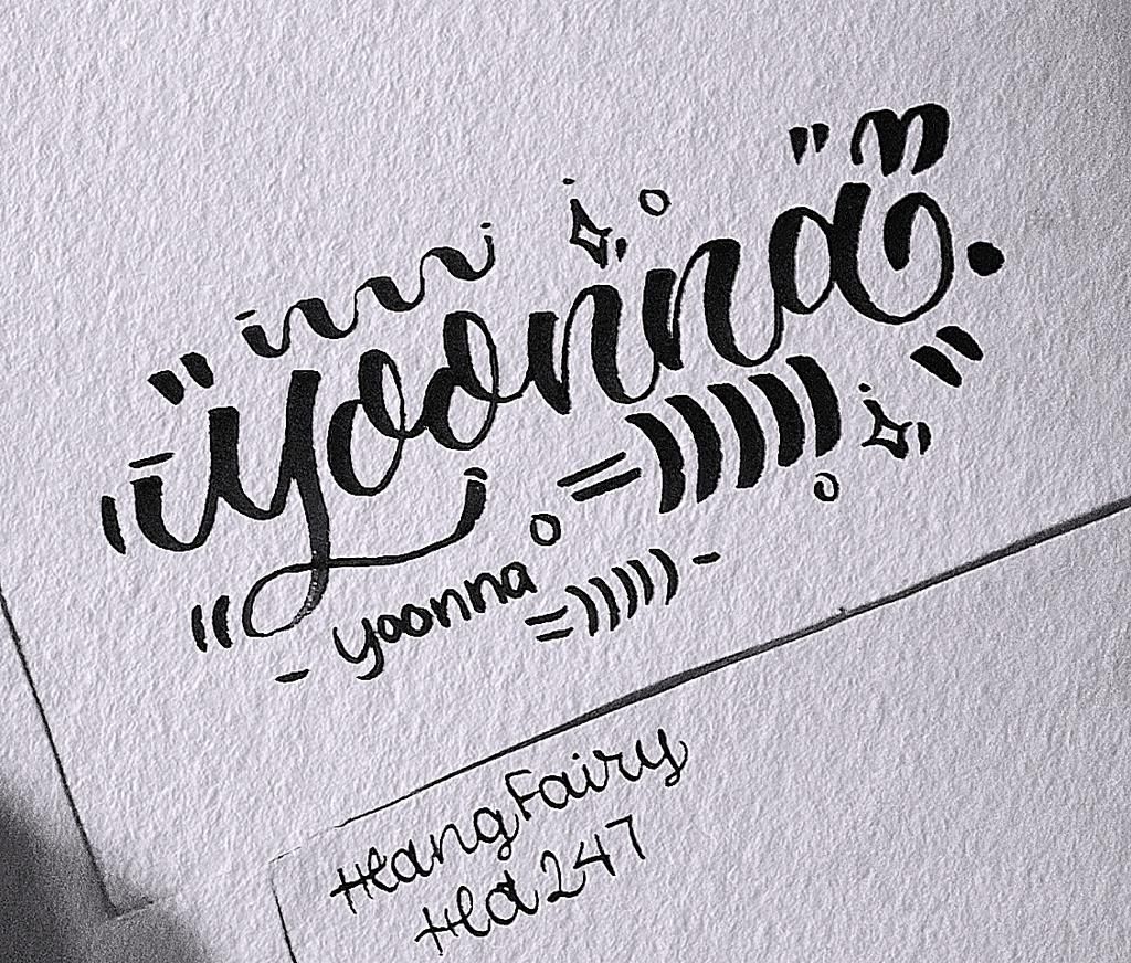 anime/semi/calligraphy: Yoonna =))))). n/l: yhyhy đi pr tranh cho anh ...