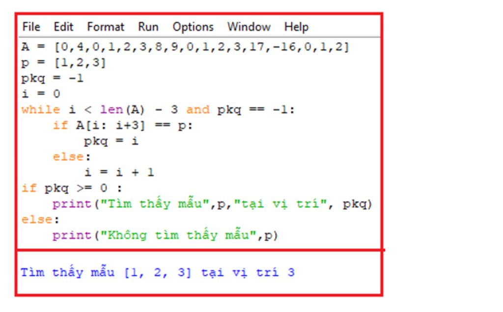 Cho trước dãy số bất kì A. Em hãy viết chương trình tìm và chỉ ra tất ...
