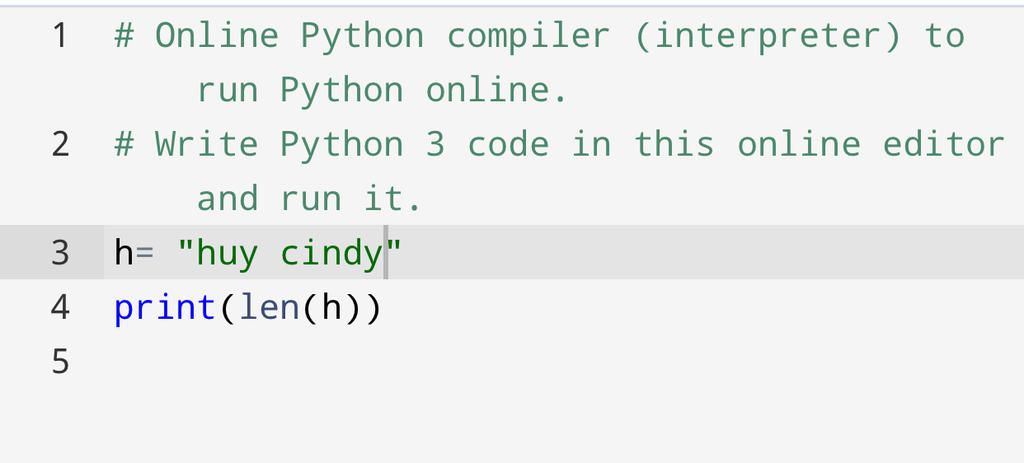 Python cung cấp hàm để đếm số kí tự trong một xâu kể cả kí tự dấu cách ...