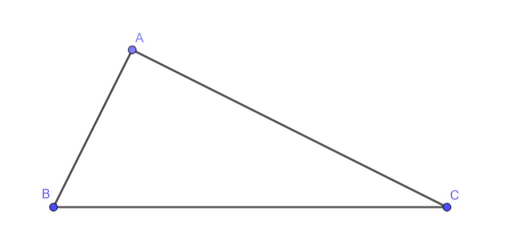 `\triangle`ABC có góc `A=90^@`, `AB=c`, `AC=b`. Độ dài cạnh `AB` là ...