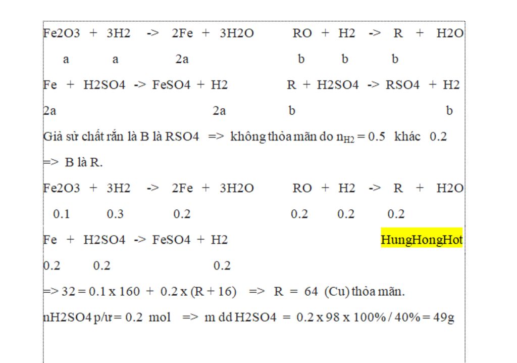 Cho hỗn hợp gồm Fe2O3 và oxit kim loại A hóa trị II . Dẫn 11,2 lít H2 qua 32g hỗn hợp X thu được ...