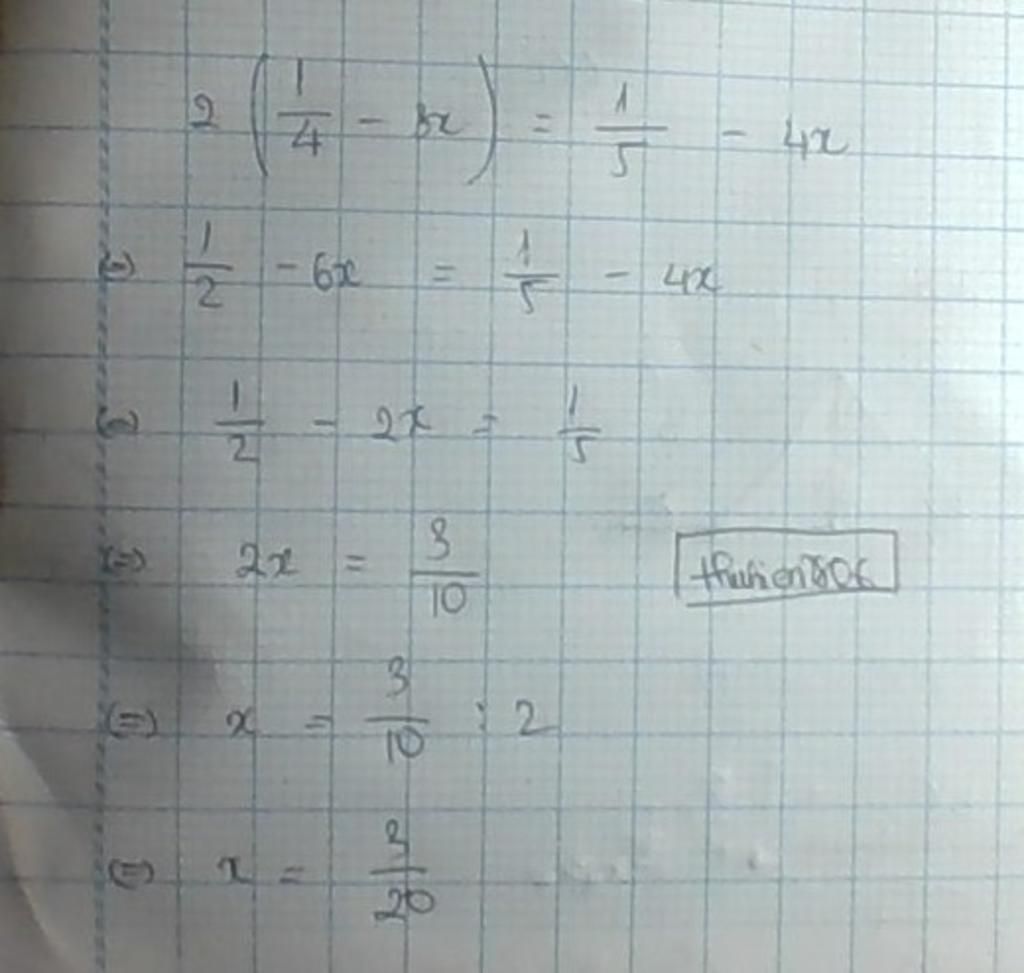 giải hộ em nhanh vs ạ em cảm ơn 2(1/4-3x)=1/5-4x câu hỏi 6070968 ...