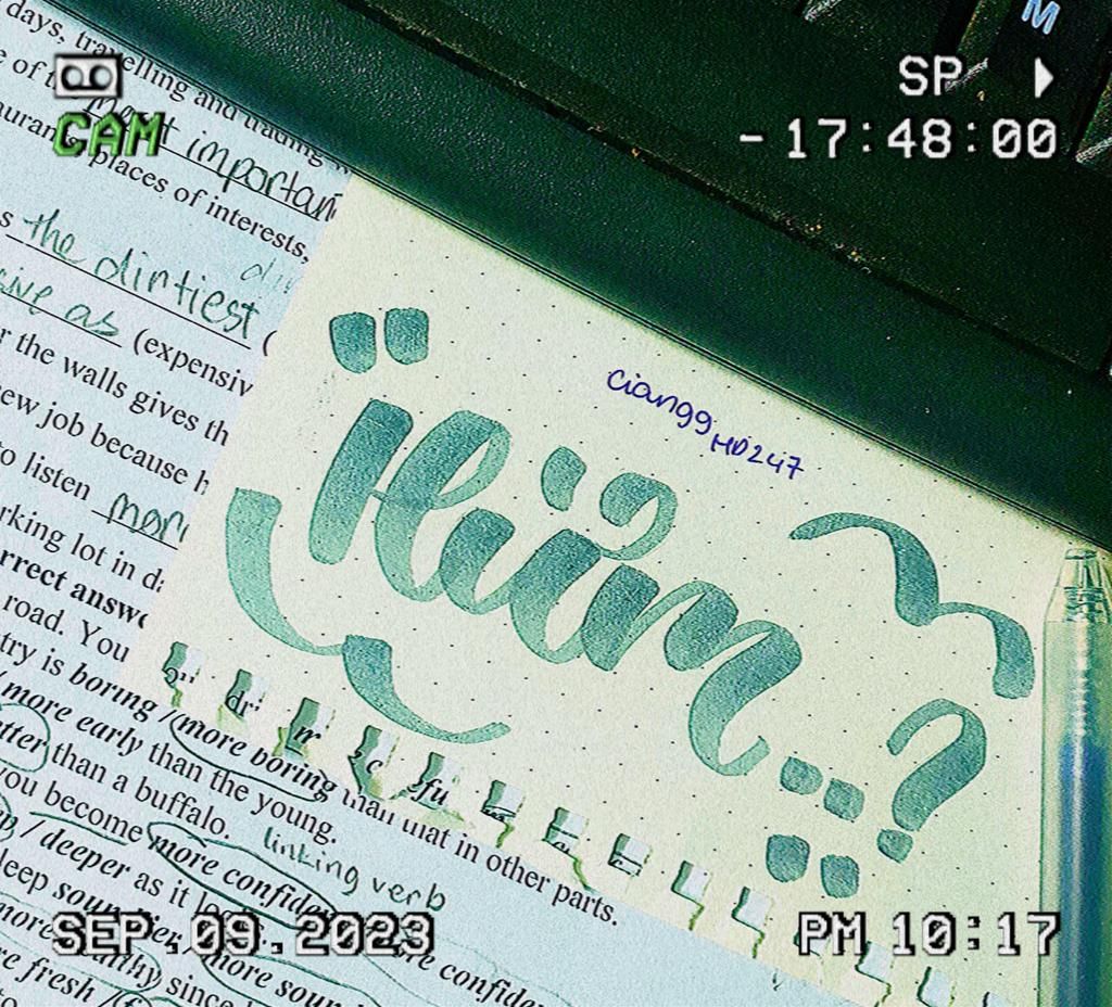 Calligraphy: Hừm..? NL: Trong bộ truyện "Jinx" chap `32` hình như có ...