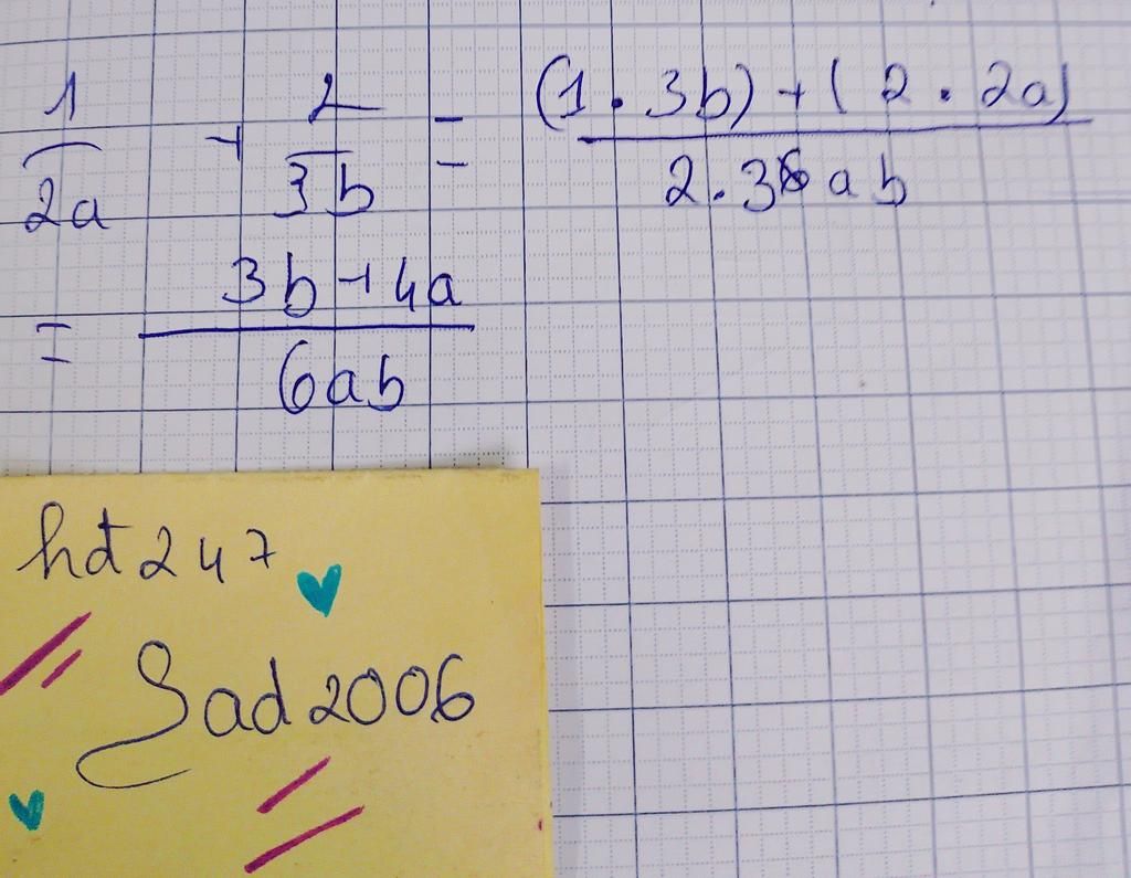 làm chi tiết ` 1/(2a) + 2/(3b) ` câu hỏi 6271001 - hoidap247.com