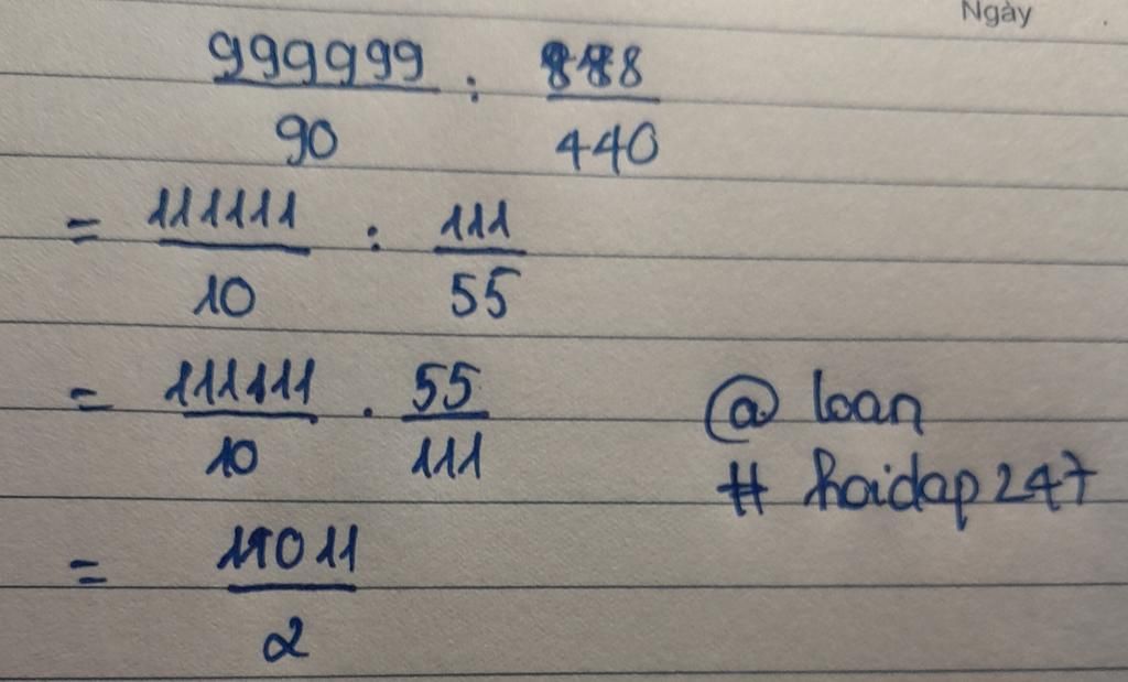 ` 999999/90 : 888/440` câu hỏi 6341855 - hoidap247.com