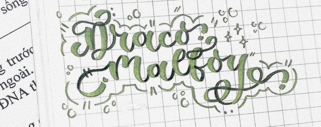 calligraphy: Draco Malfoy ...