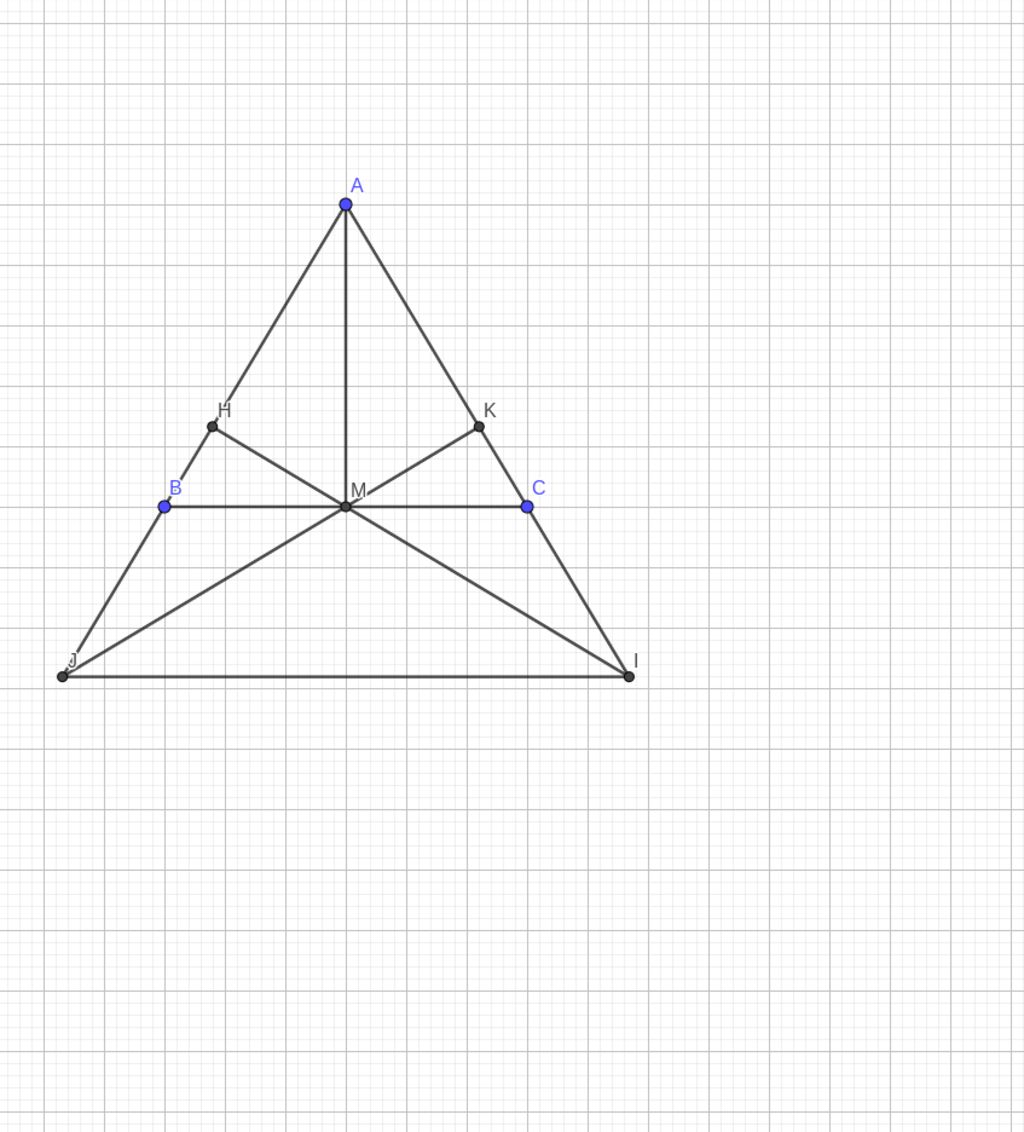 tgiac ABC cân tại A.M là tdiem của BC a cmr: tgiac ABM= tgiac ACM b kẻ ...
