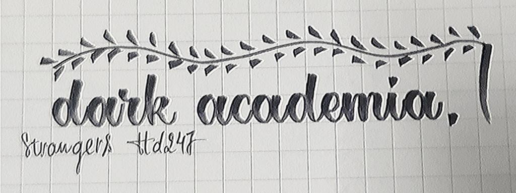anime/semi/calligraphy: dark academia