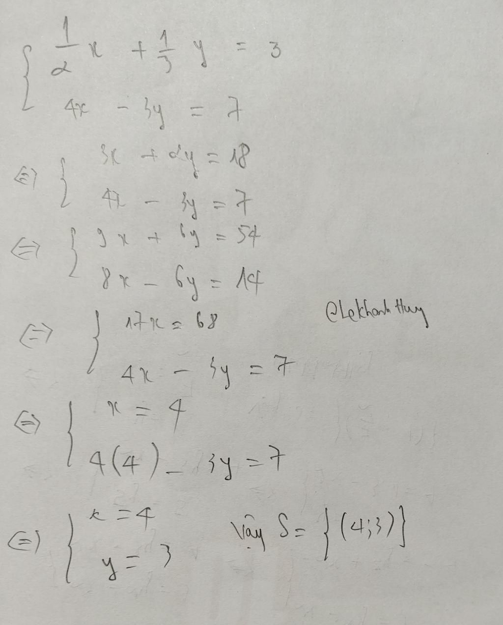 Gi i Hpt dfrac 1 2 X dfrac 1 3 Y 3 V 4x 3y 7 C u H i
