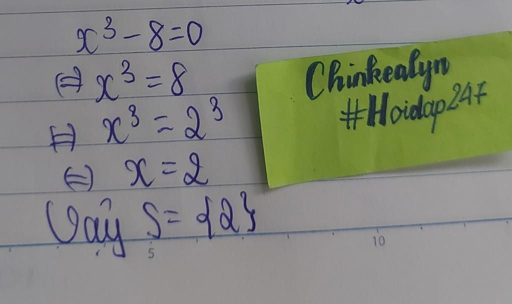 x³ - 8 = 0 HELPppppppppppppppppppppppp No viet câu hỏi 7084066 - hoidap247.com