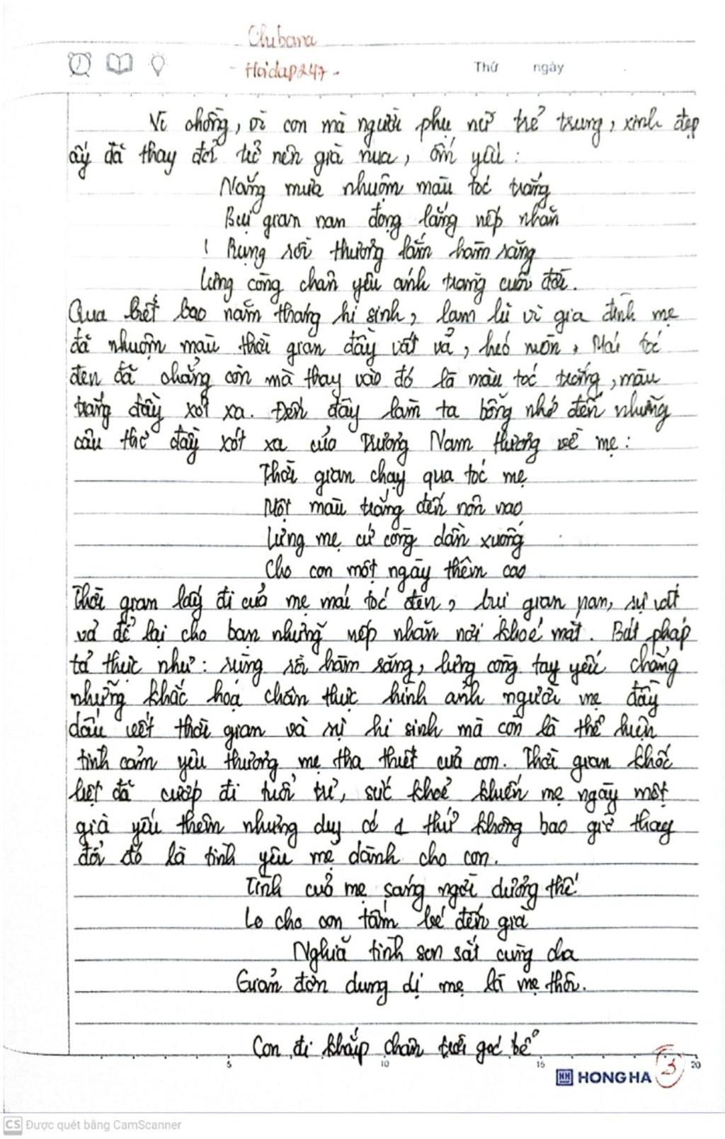 Phân tích bài thơ chỉ có thể là mẹ (Đặng Minh Mai)