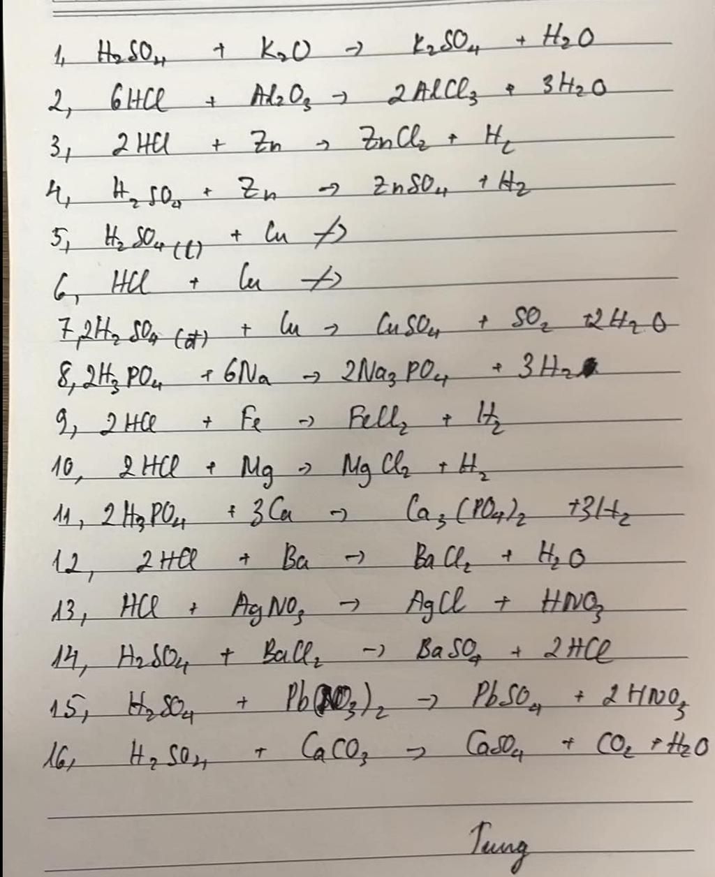 giải và cân bằng phương trình h2so4+k2o hcl+al2o3 hcl+zn h2so4+zn hcl ...