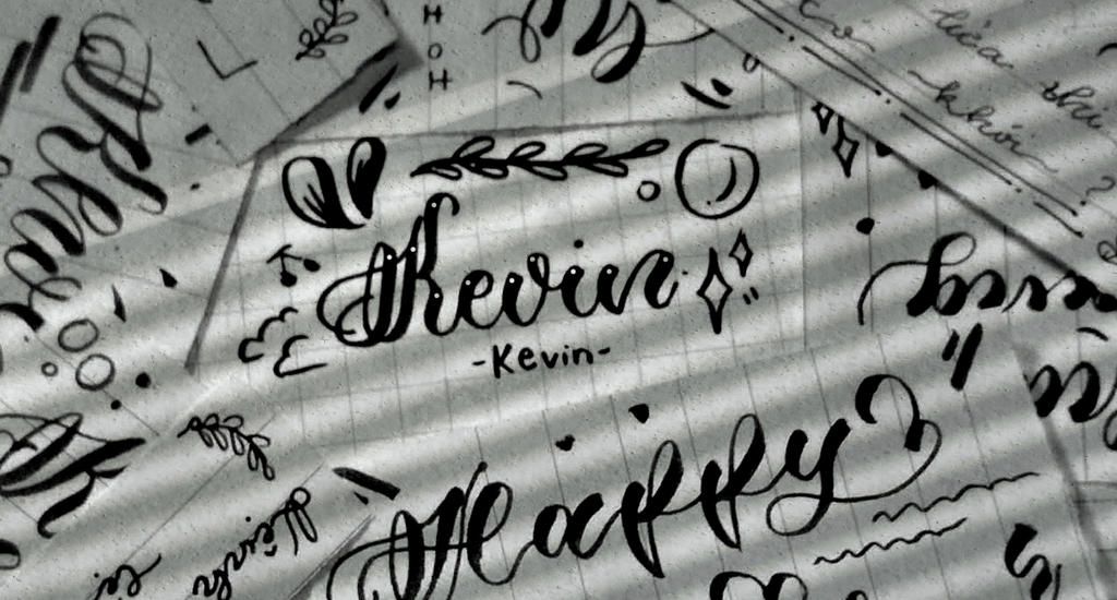 Calligraphy : Kevin `-` N/L : chiều thi hsg anh, xin vía mấy anh chị ...