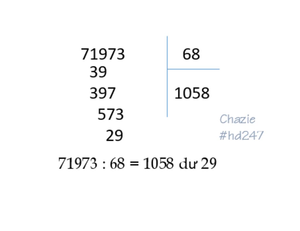 ĐẶT TÍNH RỒI TÍNH 71973 CHIA68 12140 CHIA34 câu hỏi 7570398 - hoidap247.com