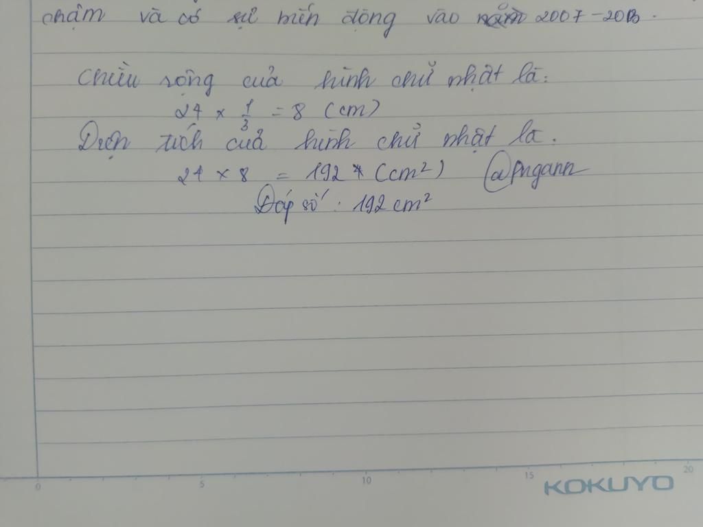 tính S HCN bt CD là 24 cm còn CR bằng 1/3 CD (๑•̀-•́)و câu hỏi 7659310 ...