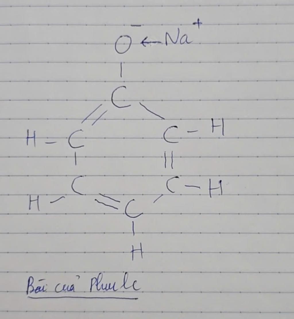 Cho em xin cách Viết công thức lewis của: C6H5ONa trên chemsketch câu ...
