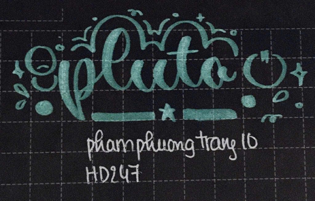 Calligraphy: pluto NL: s rảnh mà ngồi gthic đc hay v =))) câu hỏi 7715931 - hoidap247.com