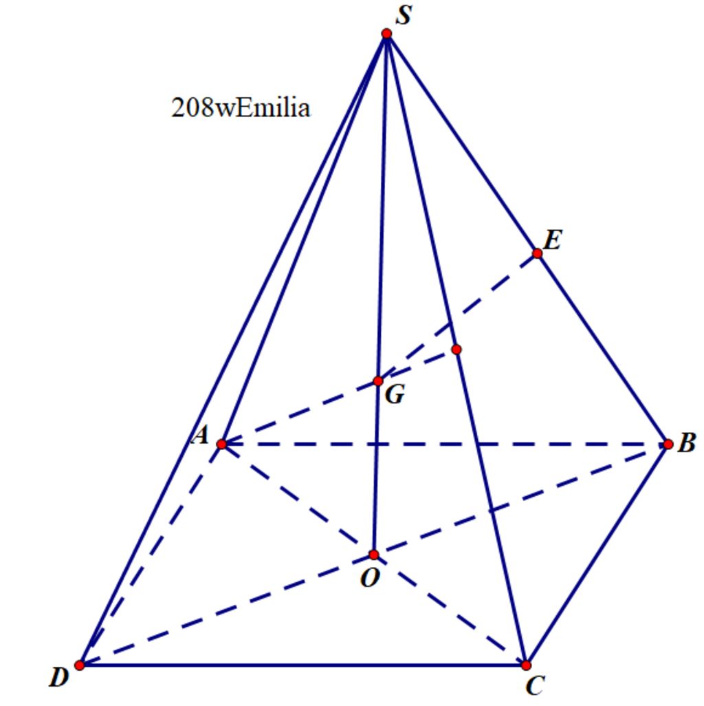 Cho hình chóp S.ABCD có đáy ABCD là hình thoi tâm O, SO vuông góc (ABCD ...