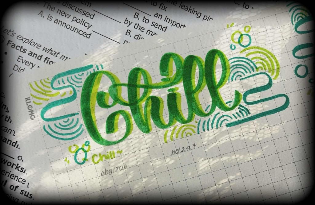 Calli: Help / Chill / Choose / idea NL: ai calli trang trí đẹp, mn rcm ...