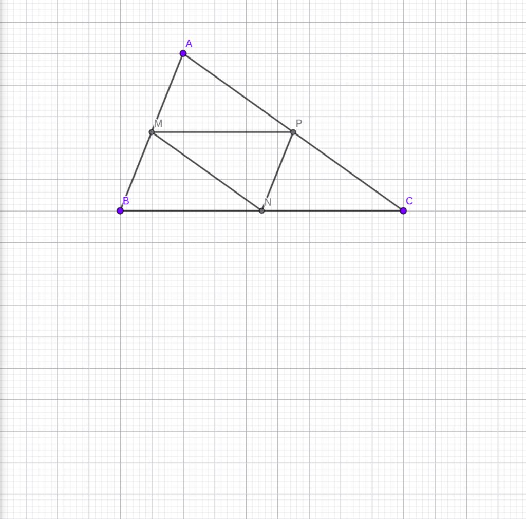 cho tam giác ABC gọi M,N,P lần lượt là trung điểm AB,BC,CA a) chứng ...