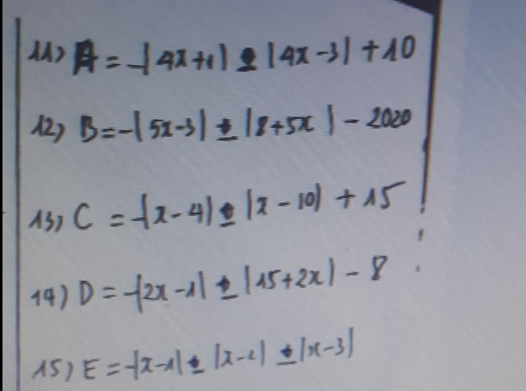 A> =4414) 오 1 41 -J| +40 A5) C =f2-4112- 19) + A5 14) D = 421 -112145 ...