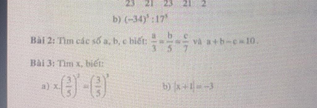 b) (-34y 17 ii2: Tla ofc sర్ ఖ,b, 6 bidz: Bài 3: Tìm x. h