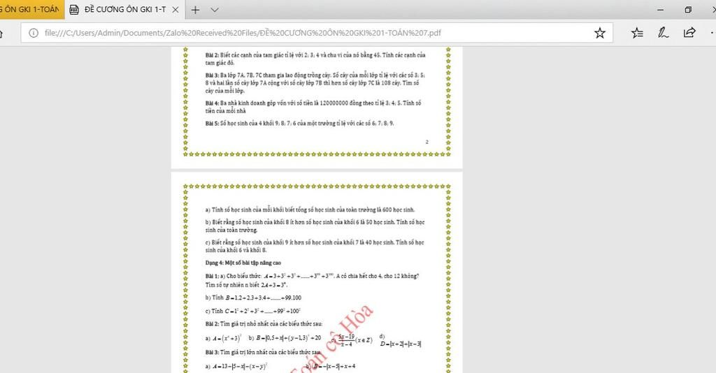 S ÔN GKI 1-TOÁN A ĐỀ CƯƠNG ÔN GKI 1-T X O file:///C:/Users/Admin ...