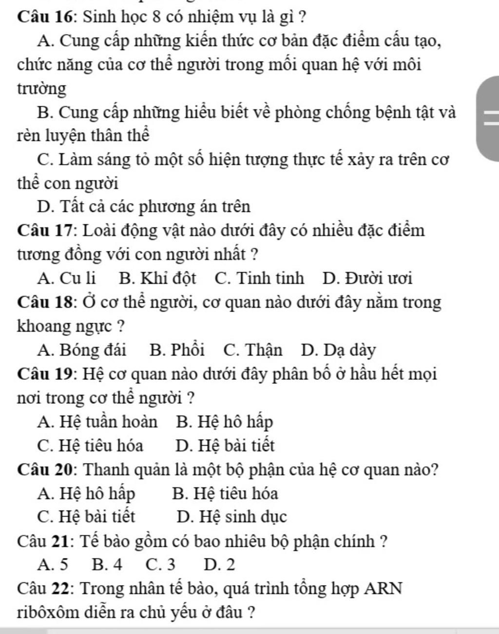 Sinh học 8 có nhiệm vụ là gì - Tìm hiểu về nhiệm vụ cơ bản của Sinh học 8