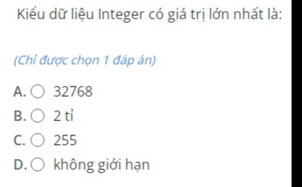 Kiểu Dữ Liệu Integer Có Giá Trị Lớn Nhất Là Gì? Tìm Hiểu Ngay!