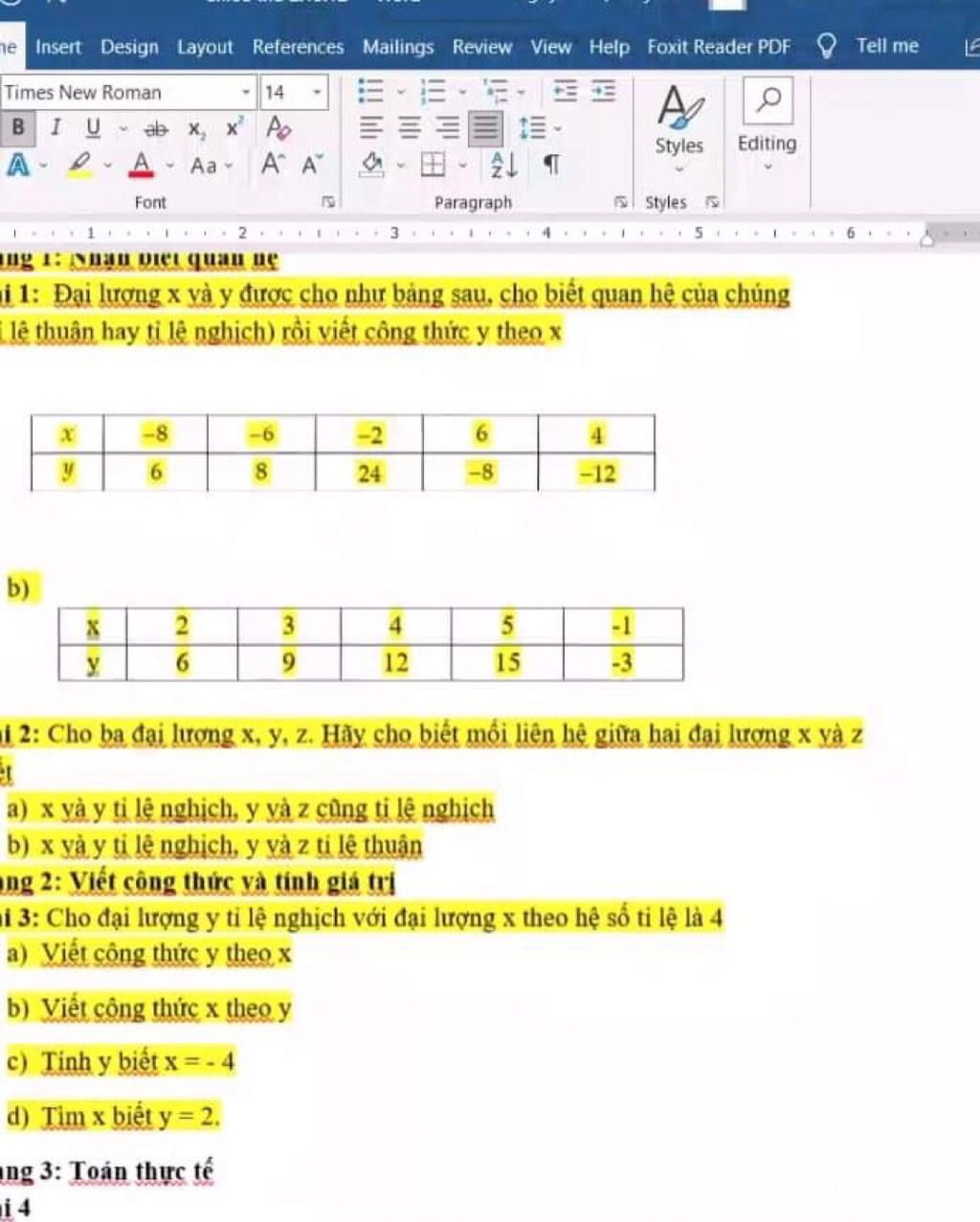 ne Insert Design Layout References Mailings Review View Help Foxit Reader PDF O Tell me Times ...