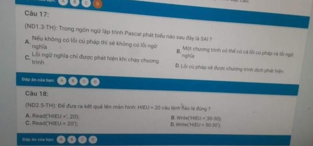 Tổng quan về trong pascal phát biểu nào sau đây là đúng và các cách trả ...