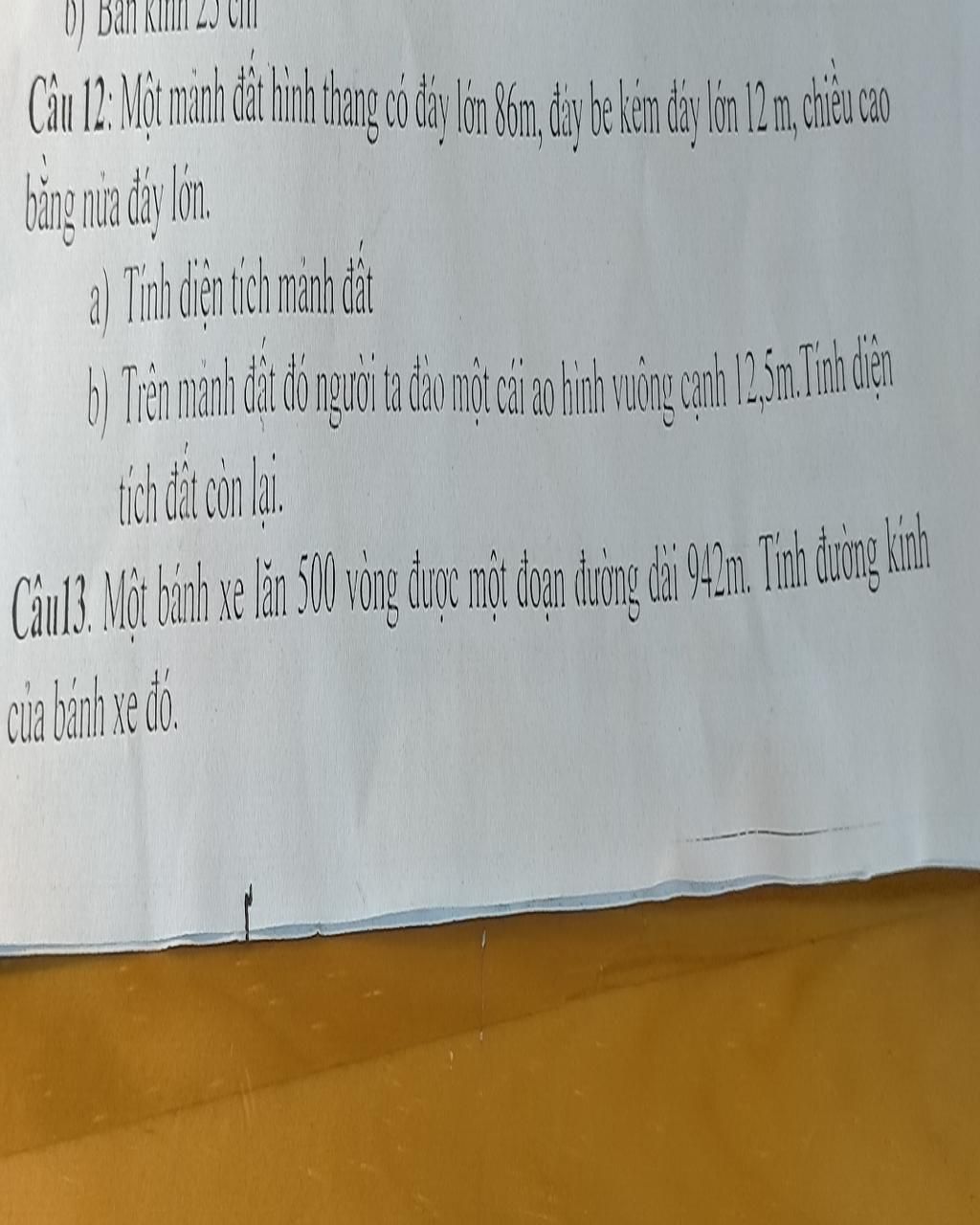 0) Ban Kini 23 Của banh xe đó. - câu hỏi 3754302