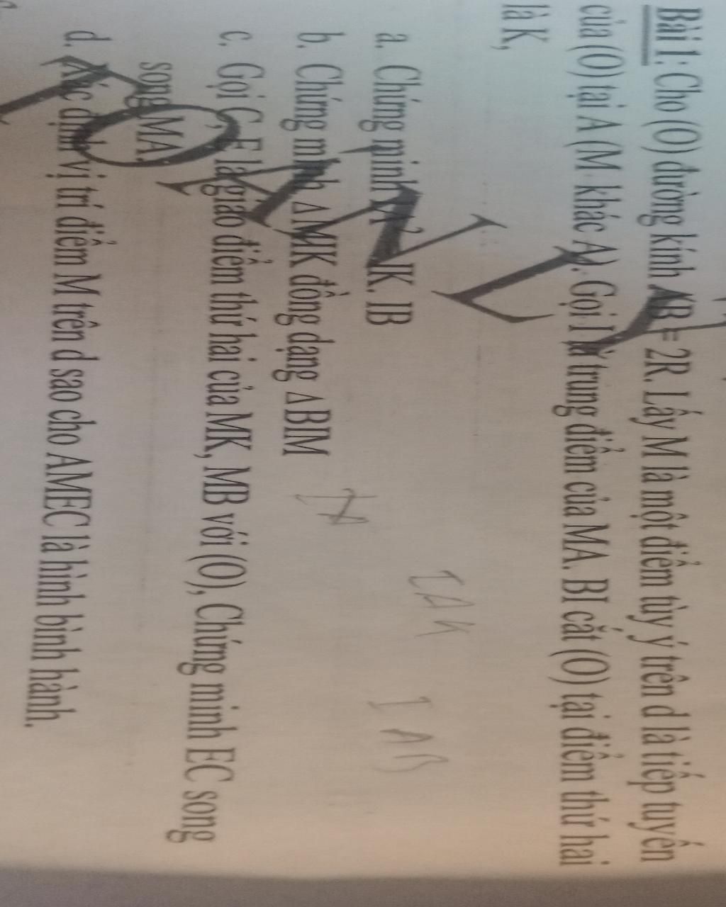 Bil1:Cho (0) ường knh AR 2R. Ly Mlà ột điểm tày ý tên à tệp tuên của (0 ...