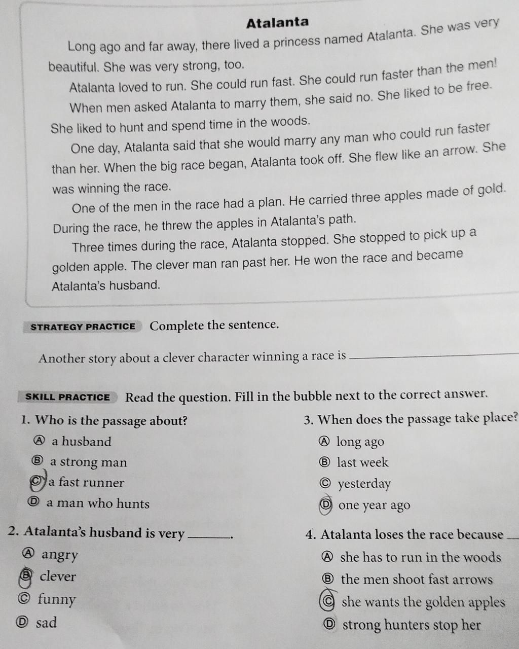 Atalanta Cong ago and far away, there lived a princess named Atalanta ...