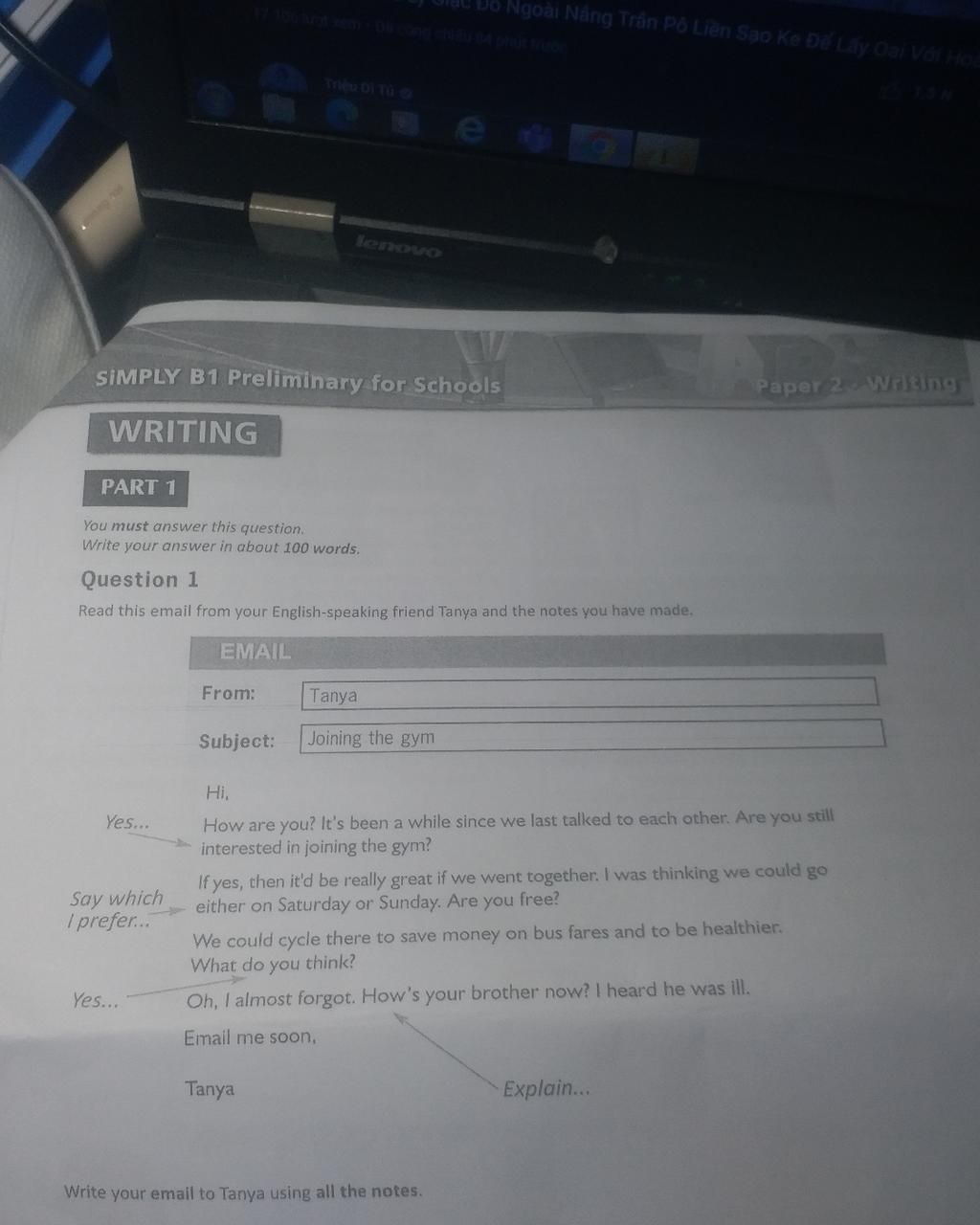 SU O Do Ngoài Năng Trận Đỗ Liên Sao Ke Để Lay Ca Vo Paper 2 Writing ...