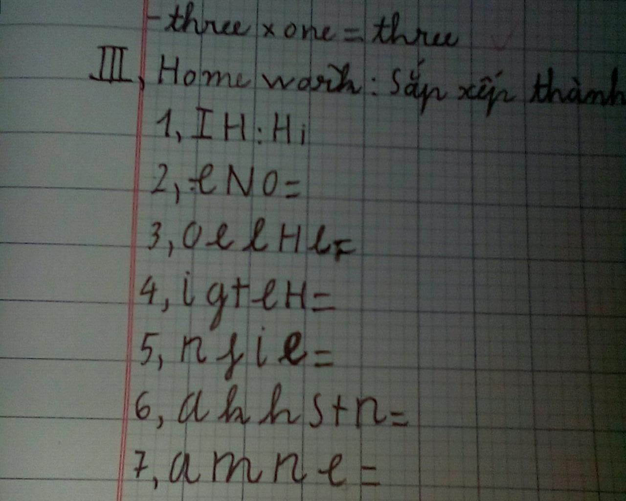 three x one-three III, Home warh: Sắp xếp thành 1, IH: Hi 2₁eNo= 3,0 l ...