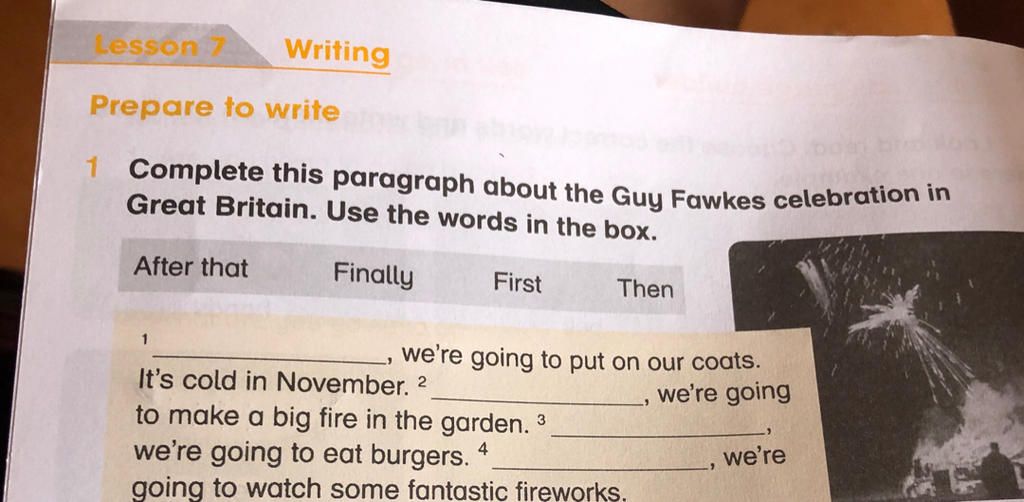 Lesson 7 Prepare to write 1 Complete this paragraph about the Guy ...