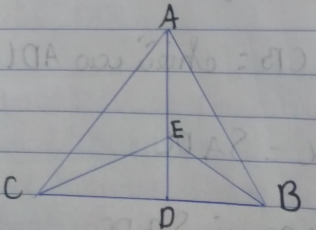 Cho tam giác ABC,có D là trung điểm của BC.nối A với D.Trên AD lấy điểm ...