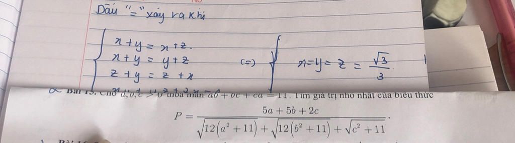 Áp dụng BĐT AM-GM , trình bày đầy đủ giùm mk, cả dấu = xảy ra và áp ...