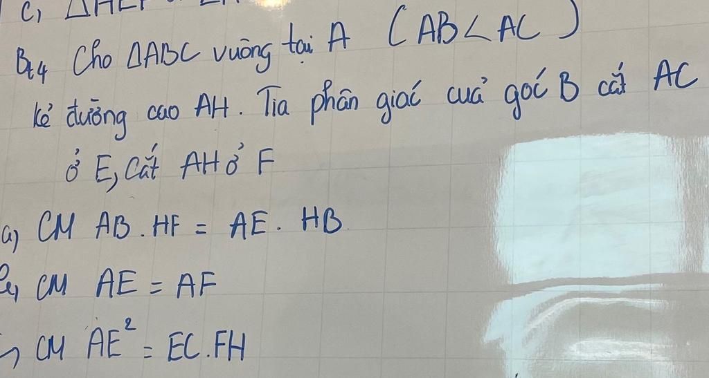 C₁ B+4 Boy Cho LABC vuông tại A CABLAC) давс cao AH. Tia phân giác của ...